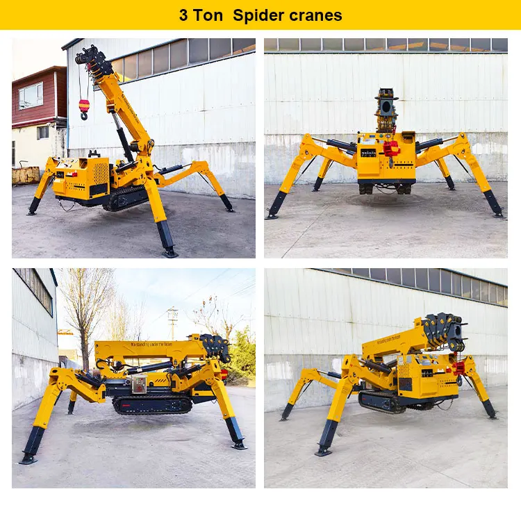 2-5 Ton Crawler Spider Crane Portable Remote Control Mobile Roof Spyder ...