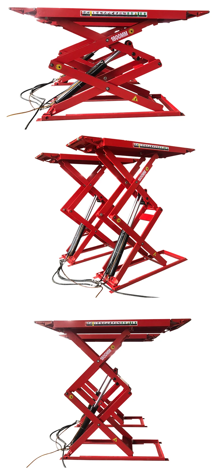 3t Super Thin Scissor Lift Car Hoist Auto Elevator Vehicle Lifter Auto ...