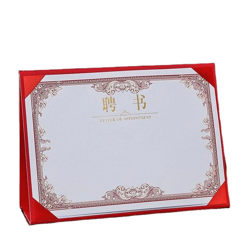 Custom Foil Stamp Paper Diploma Folder A4 File Holder Hardcover ...