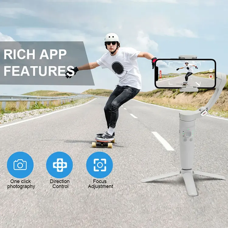 Motorized Gimbal Stabilizer Ai Smart Phone Holder Automatic Auto C Face ...