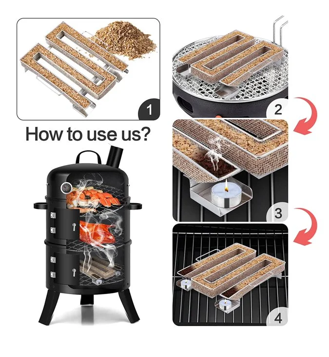 Stainless Steel Smoke Generator Smoking Box Outdoor Cooking Tools Bbq ...