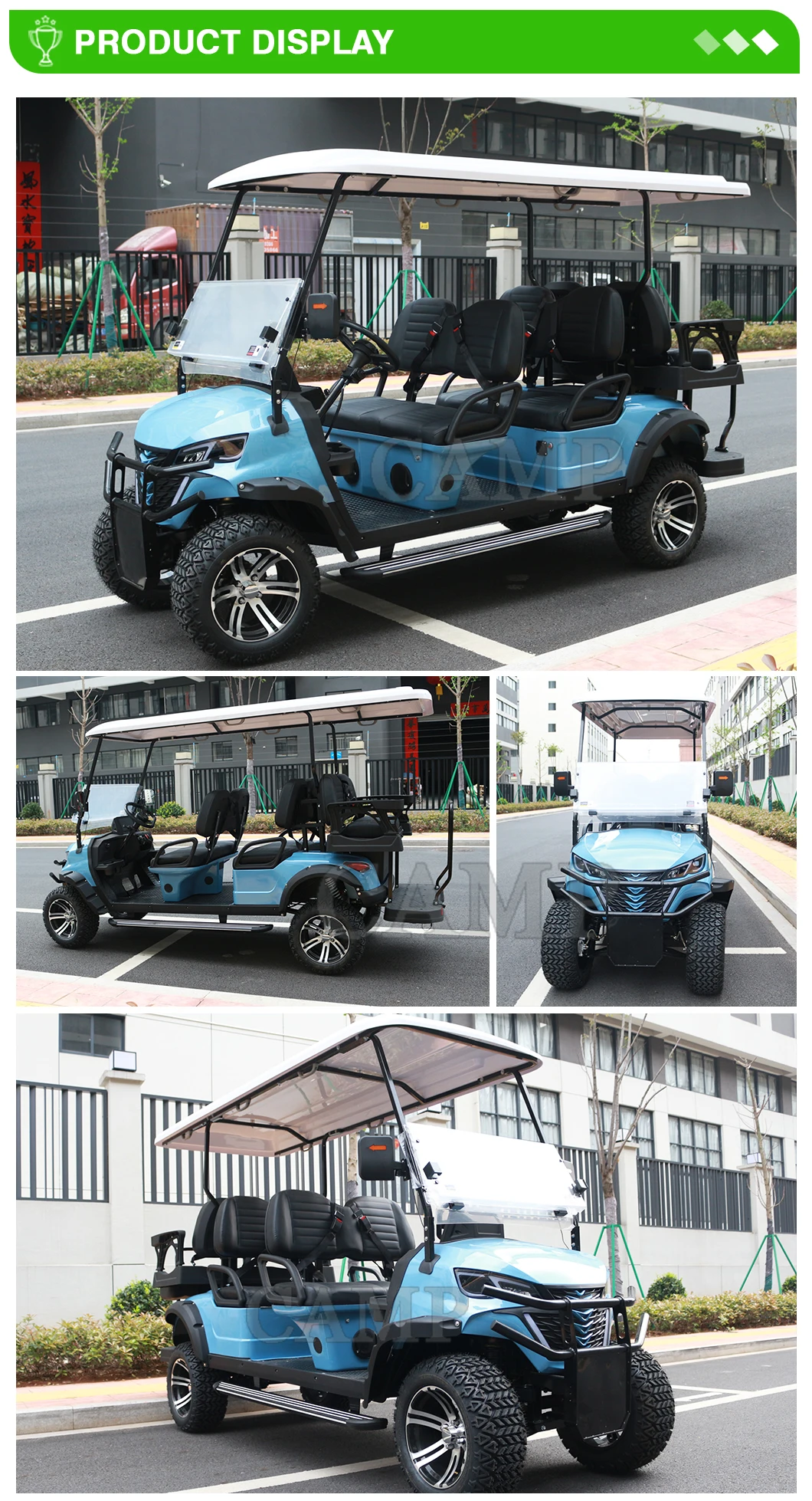 CAMP Promotional Club Car Lifted 4 6 8 Passenger Golf Cart Sightseeing ...