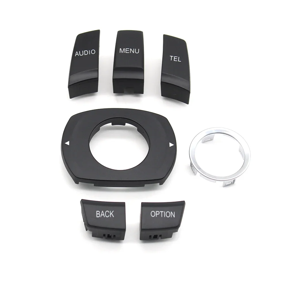 7PCS Car Central Console Armrest CIC I-Drive Multimedia Control Buttons ...