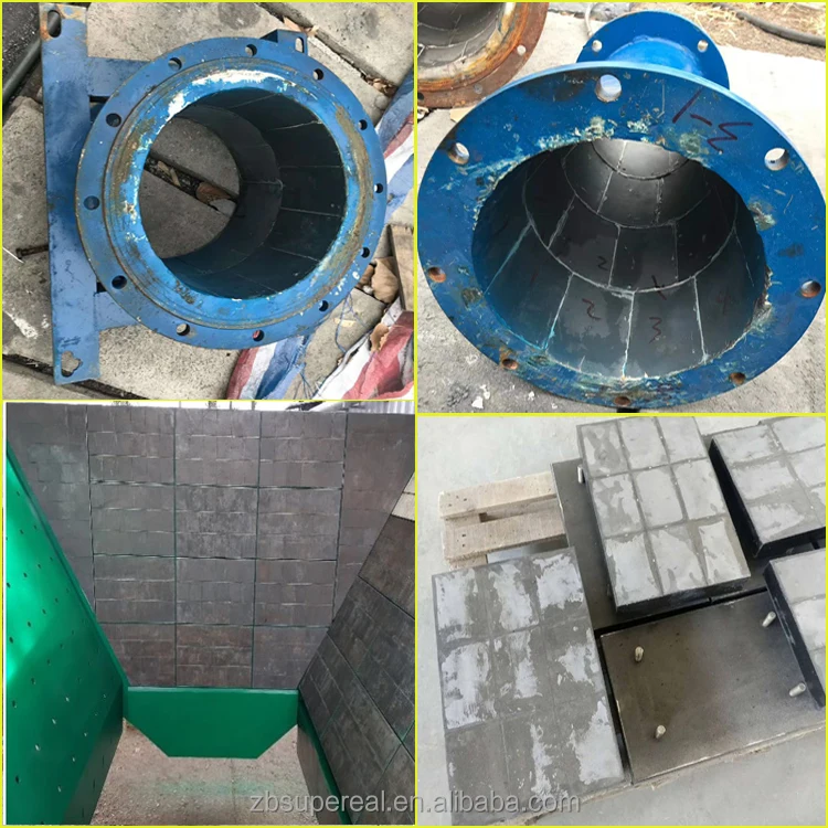 Sintered Sic Ceramic Lining Tile / Reaction Bonded Silicon Carbide ...