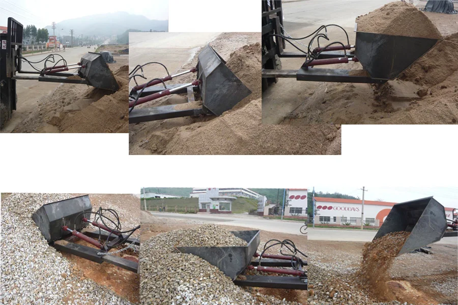 Versatile Stainless Steel Front Loader Bucket Forklift New Hydraulic Earth-Moving Attachment for ...