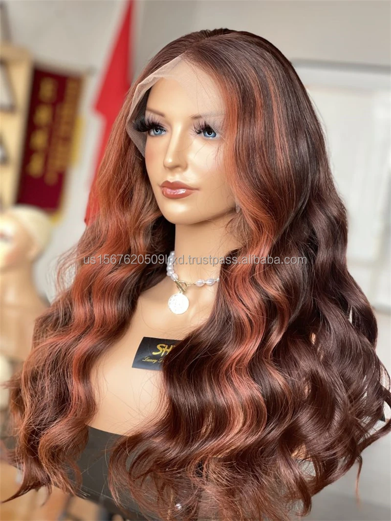 Shy Luxury Density Red Color Human Hair Transparent Hd 13*4 Lace ...