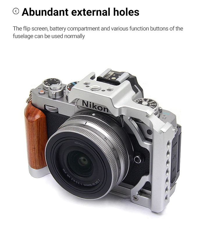 MAMEN Video Camera Cage Stabilizer for Nikon ZFC Filmmaking