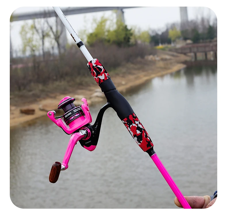 1.8m Portable Complete Full Kit Fiberglass Fishing Rod Set