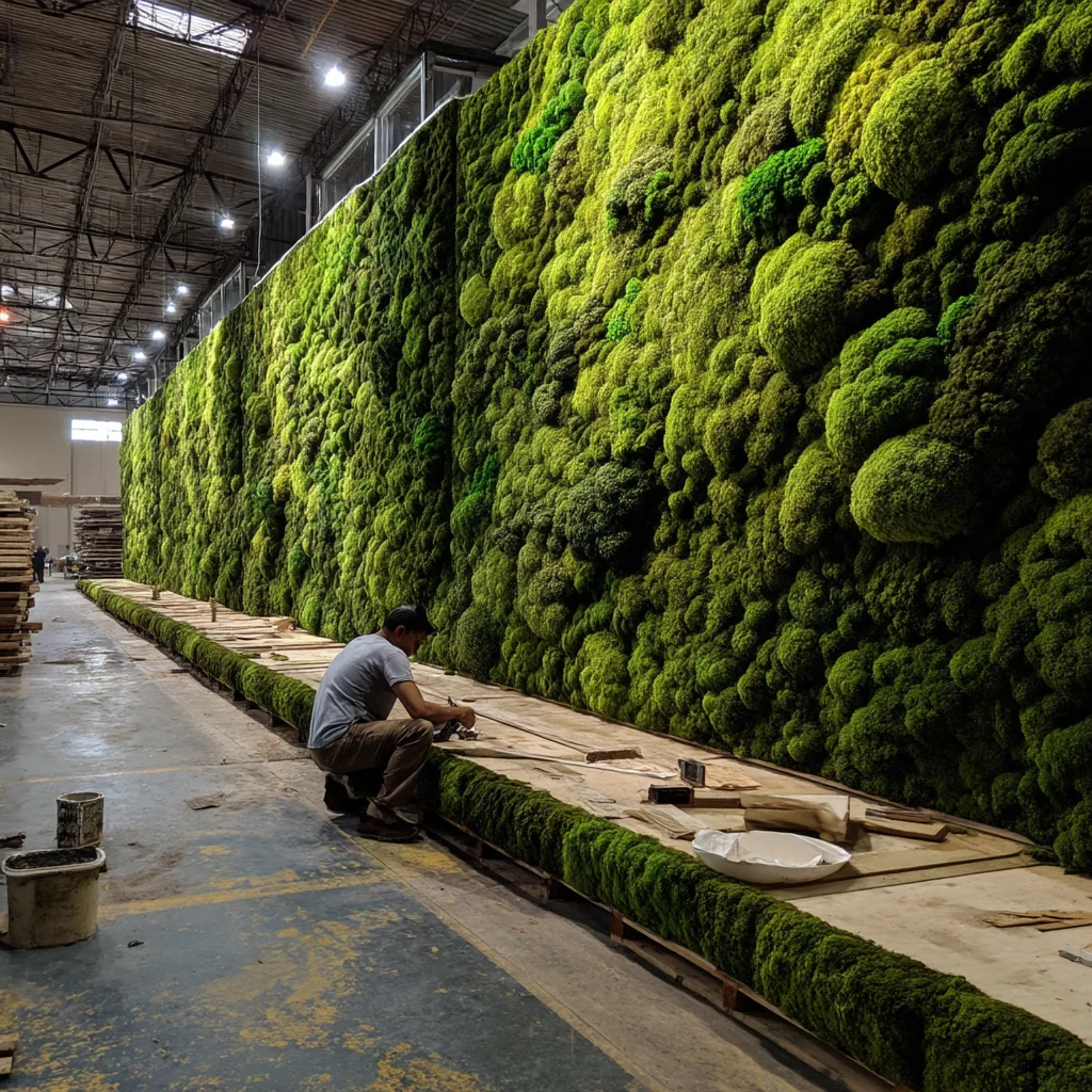 Custom 3D Preserved Moss Panel - Natural Decorative Green Wall Moss Art ...