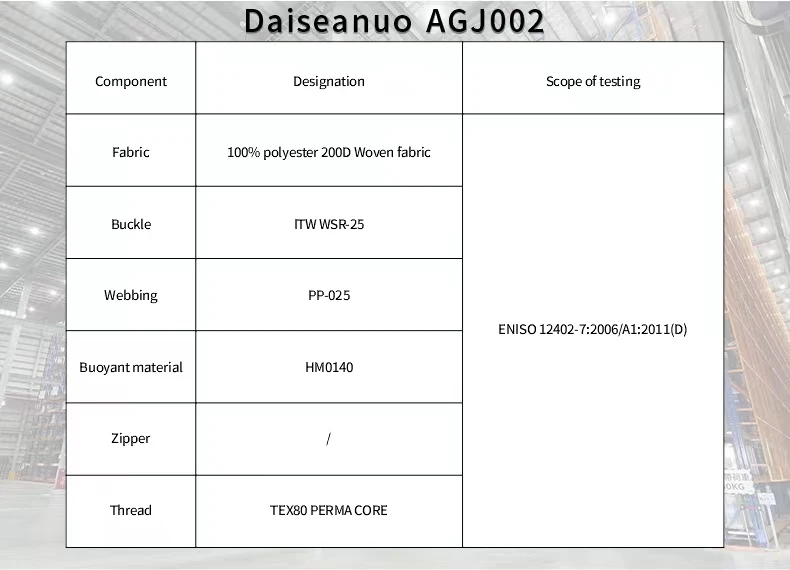 CE Certified Life Jackets - Daiseanuo AGJ002 50N Buoyancy
