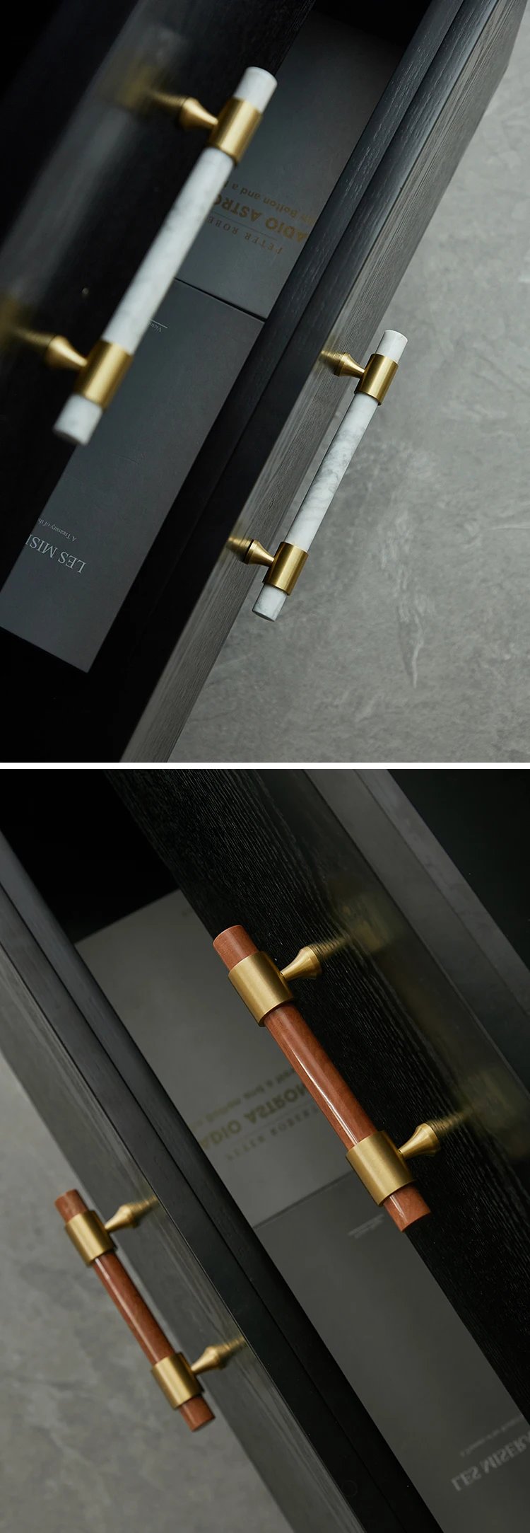 Marble Handle Furniture - Elegant Kitchen & Drawer Pulls