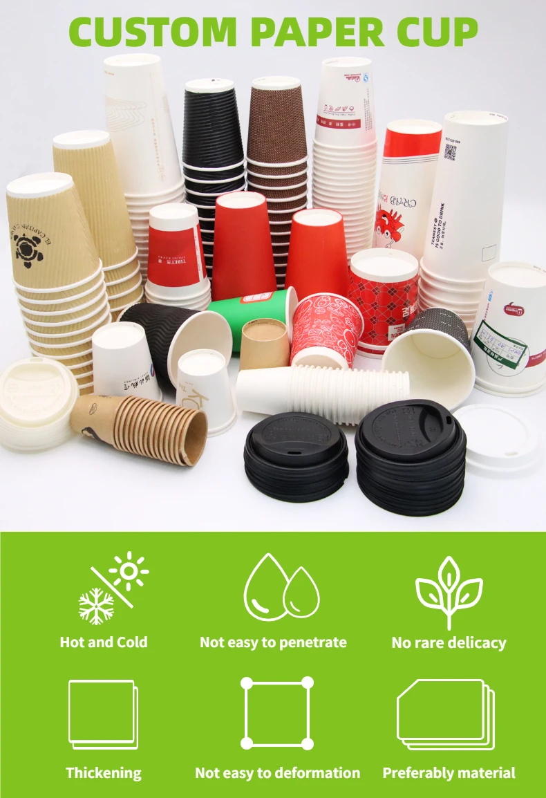 Single Wall Paper Cup Hot Water Beverage Coffee Cup Single Paper Cup ...