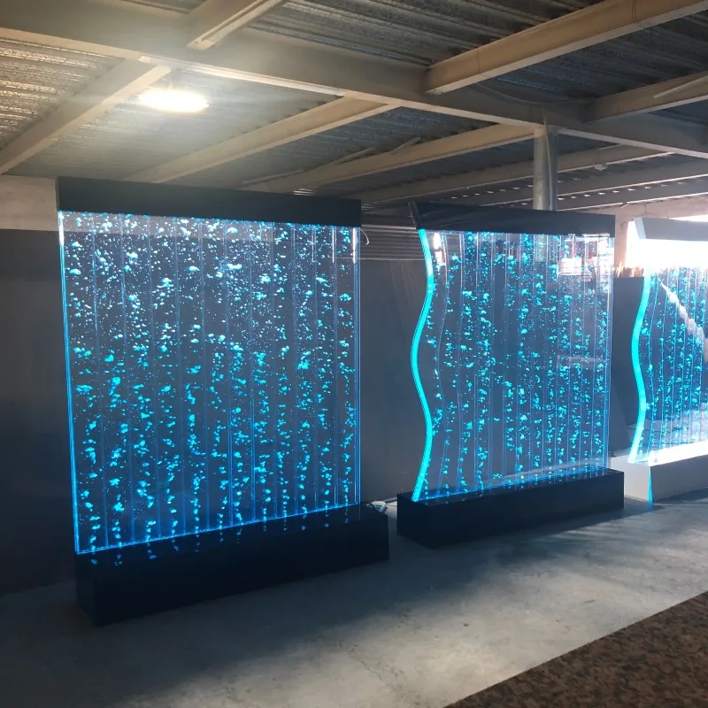 Customized Waterfalls Wall Acrylic Technics Outdoor Bubble Wall Water ...
