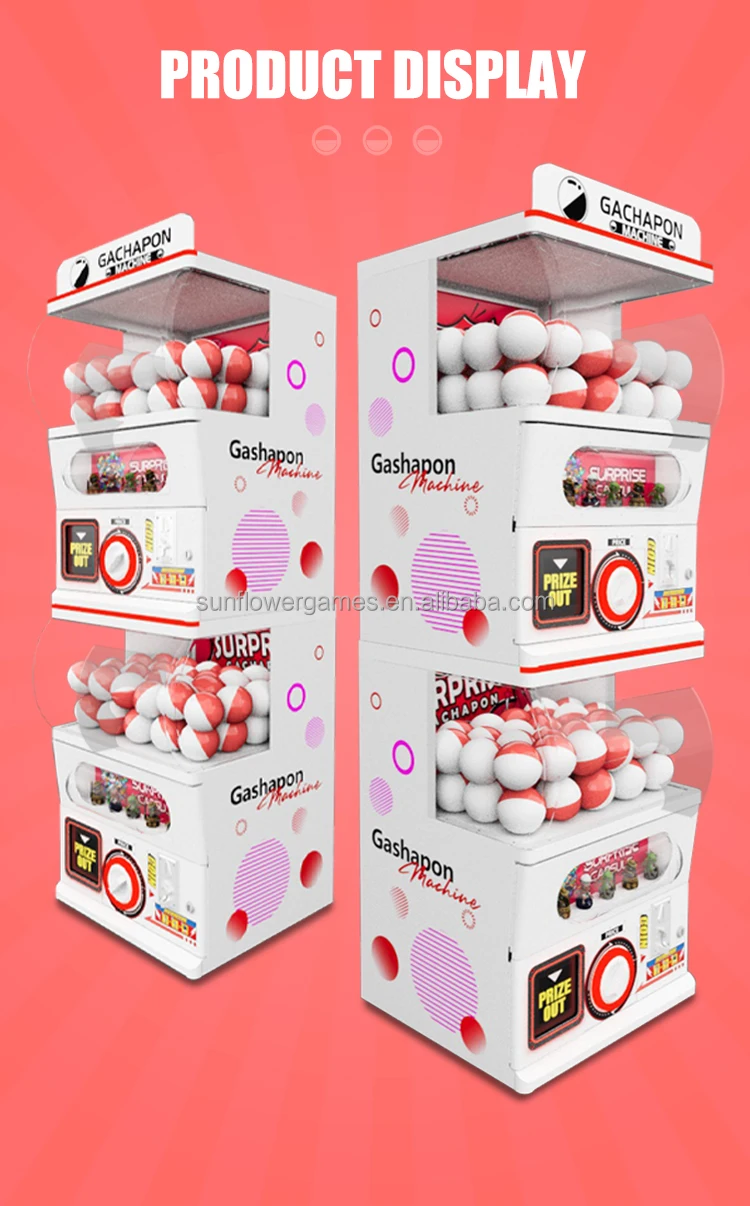 Mini Coin Operated Arcade Gacha Machine for Electronic 110/220V Power ...