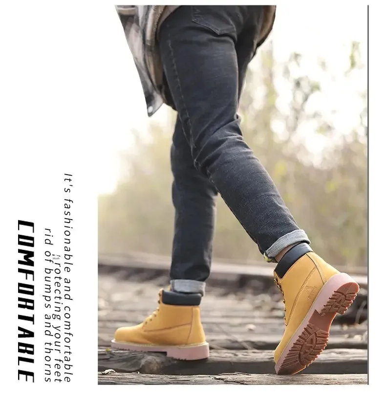 HS636-1 Yellow Safety Boot - Steel Toe & Anti-slip