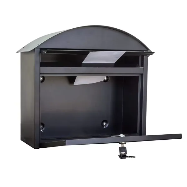 Custom Black Metal Outdoor Mailbox Home Garden Wall-mounted Sheet Metal ...