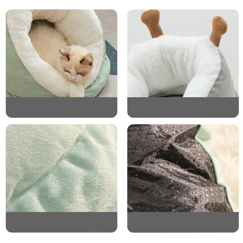 Half Closed Pet Nest Plush Insulation Thickened Pet Nest Mat Pet ...