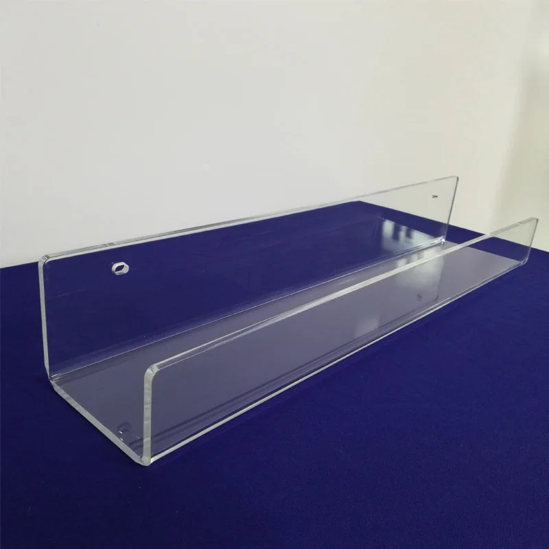 Clear Acrylic Floating Floating Wall Shelf Rack Wall Decorative Ledge ...