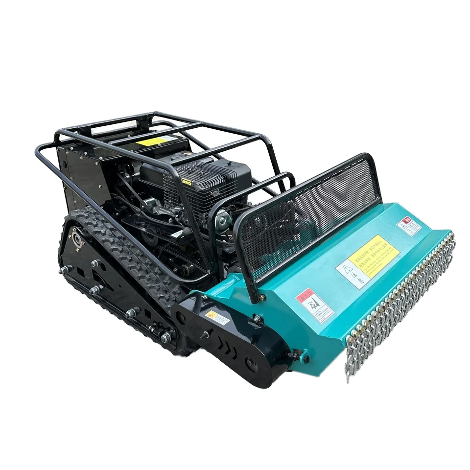 Small Remote-Controlled Tracked Lawn Mower For Orchard Lawns Using A ...