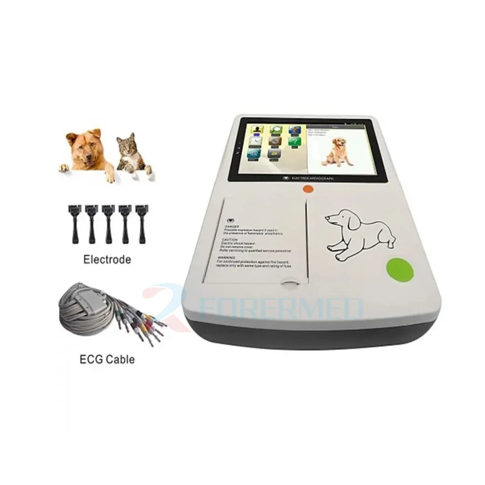 Veterinary ECG 3 Channel Digital Electrocardiogram Machine Vet ECG ...