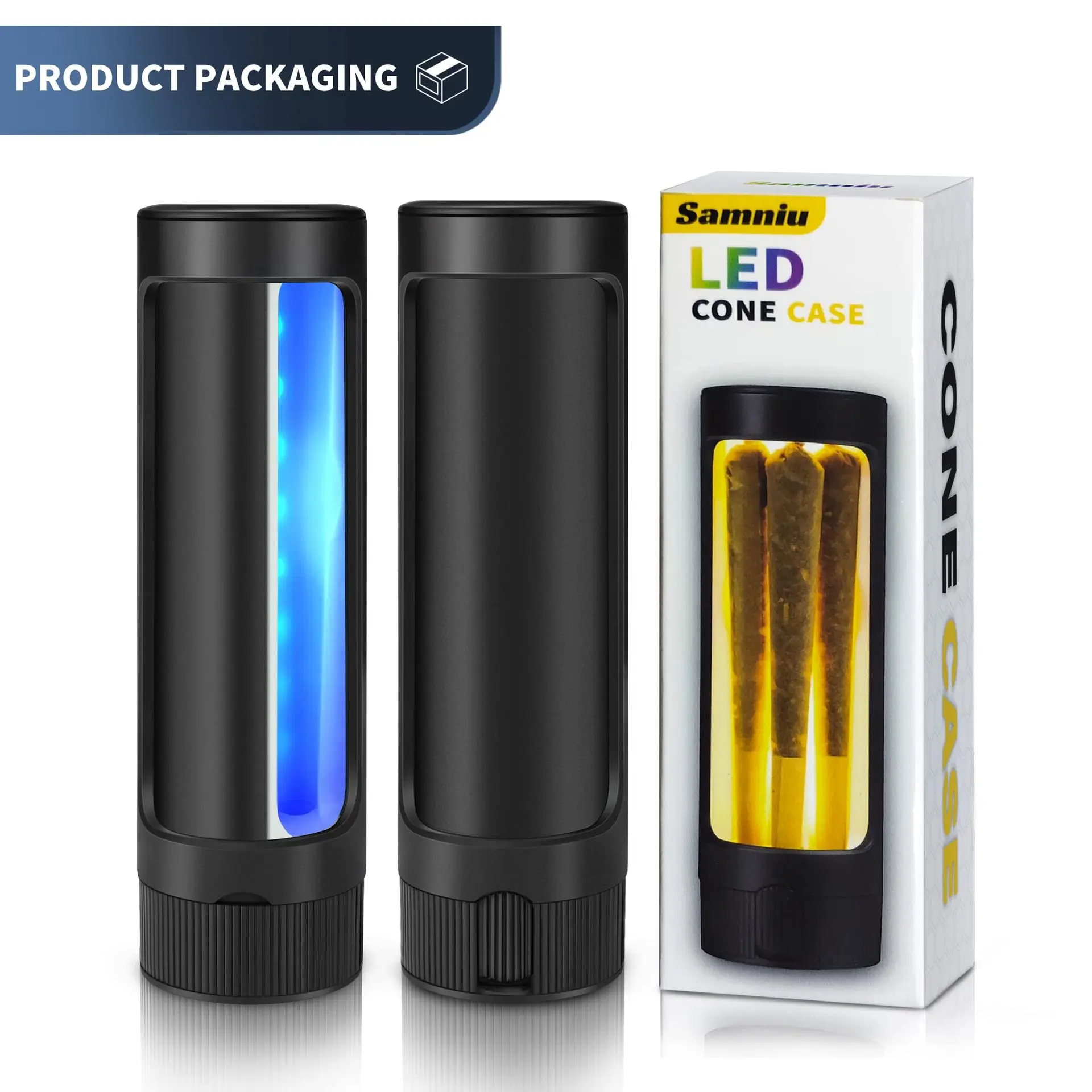 360 Degree Rotation Luxurious Colorful LED Acrylic Rechargeable Three ...