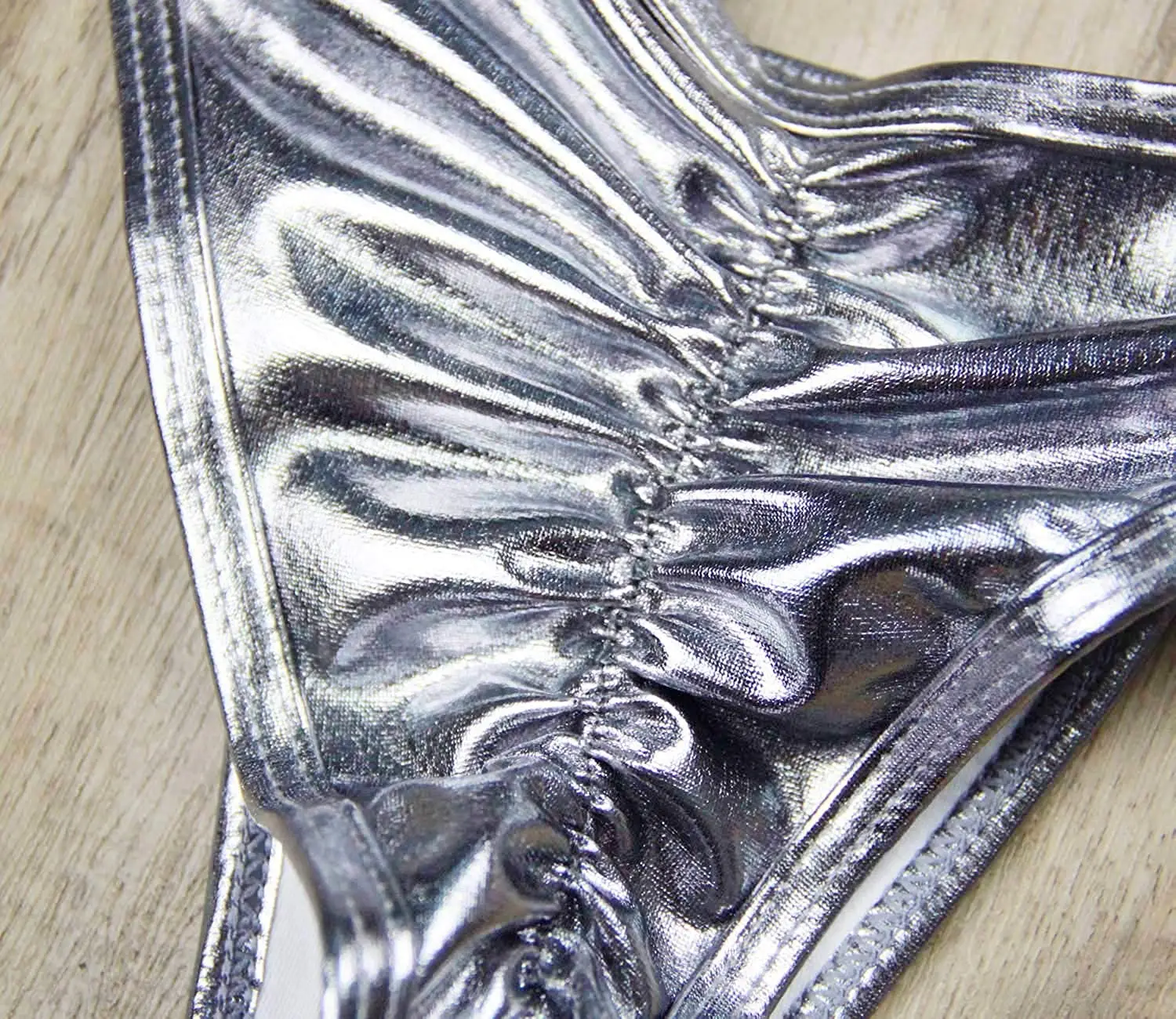 Metallic Bikini Metallic Swimsuit Strappy Bikini Swimwear - Buy ...