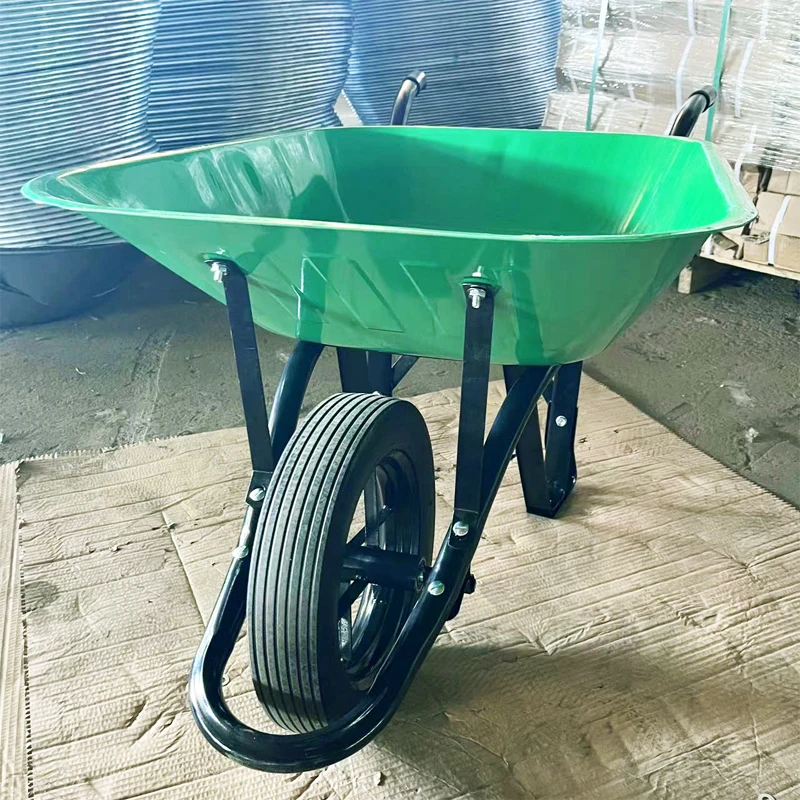Wb6401 Heavy Duty Wheel Barrow Wheelbarrow With Load 130kg 75l 14x4 ...