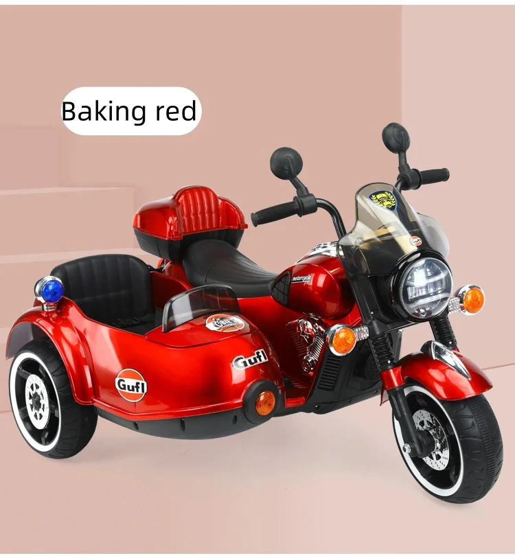 New Kids Ride on Electric Motorcycle 2 Seats Battery Operated Children ...