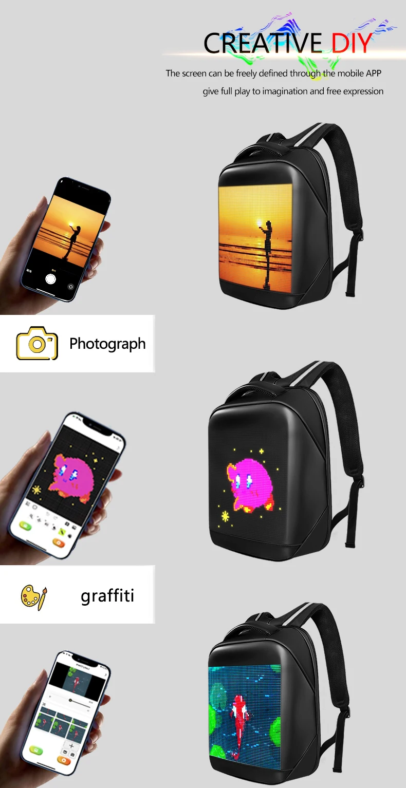Colorful Promotion LED Backpack - Dynamic LED Screen Display