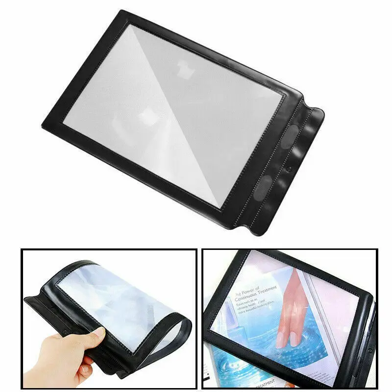 A4 Lenses Large Sheet Magnifier Magnifying Glass Book Reading Lens Page ...