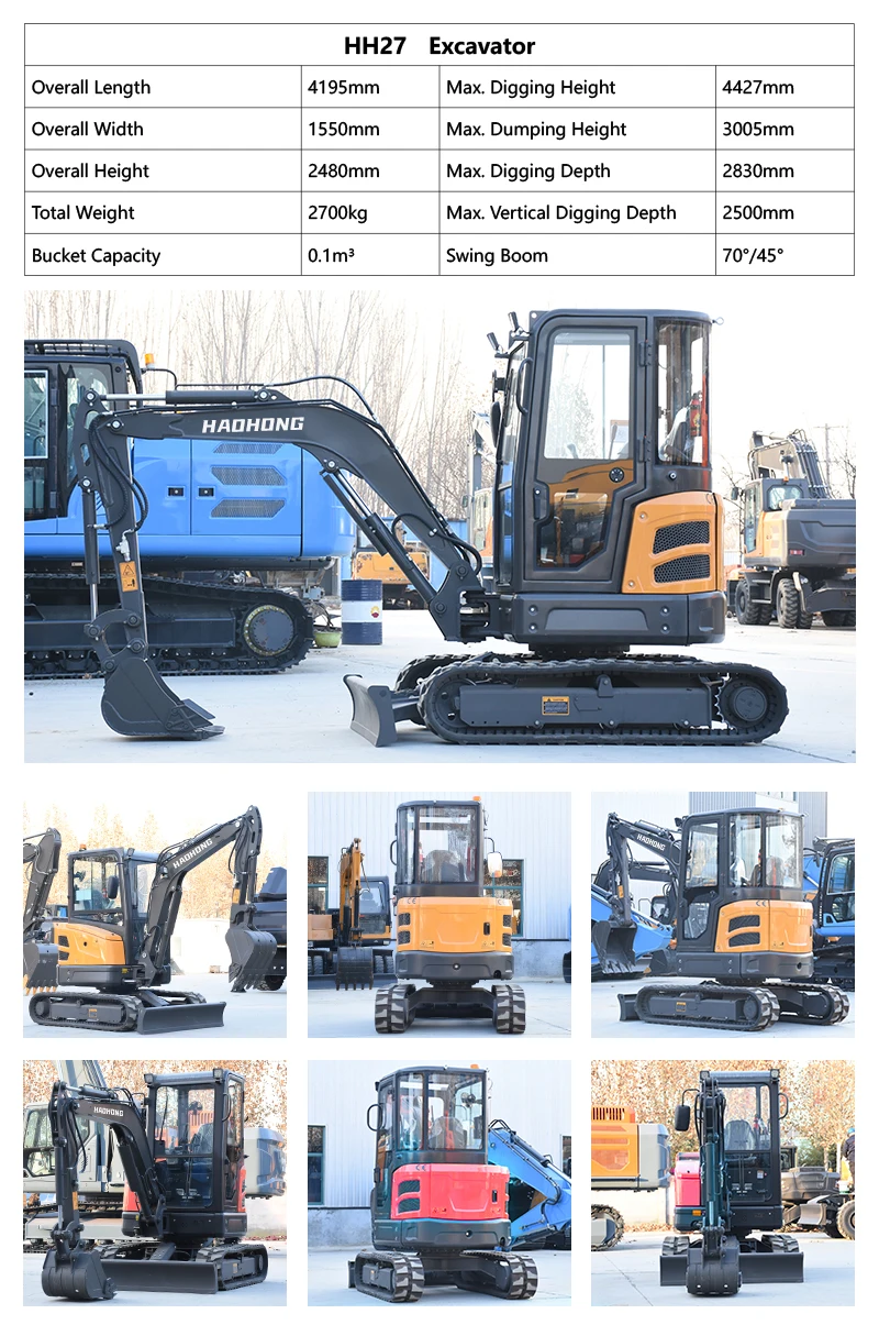 Chinesische billige kleine Raupen Bagger 1,5 Tonnen 1,8 Tonnen 2 Tonnen ...