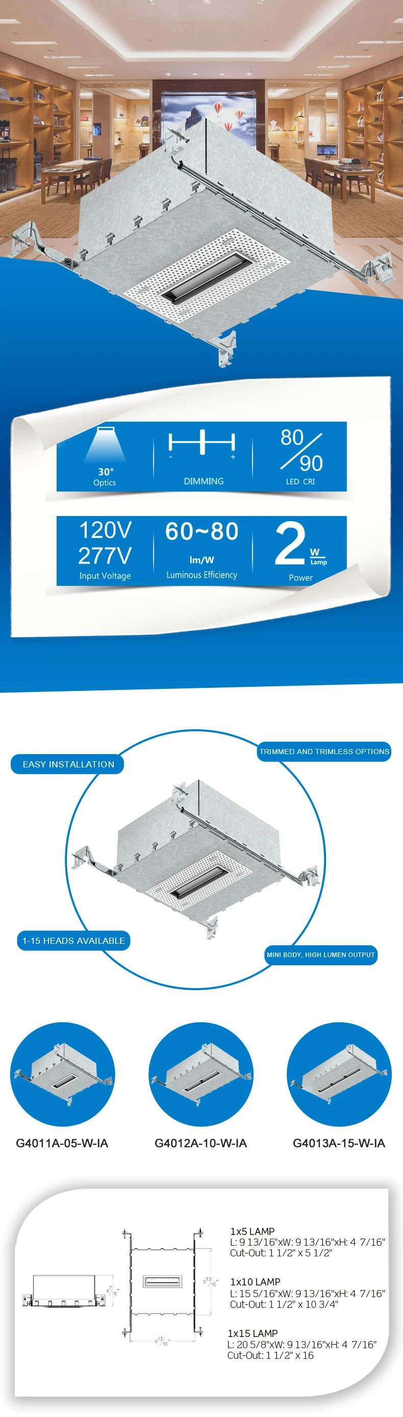 Trimmed/trimless Square Recessed Downlight Mini Led New Construction ...