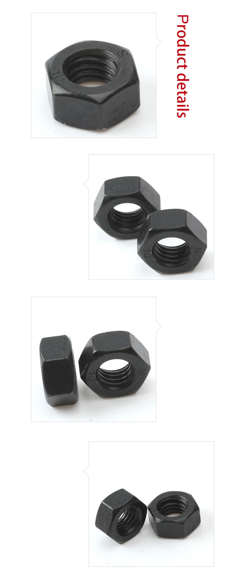 GB6170 DIN934 High Strength Carbon Steel Hex Hexagonal Nut Grade 8/10/12 Nut| Alibaba.com