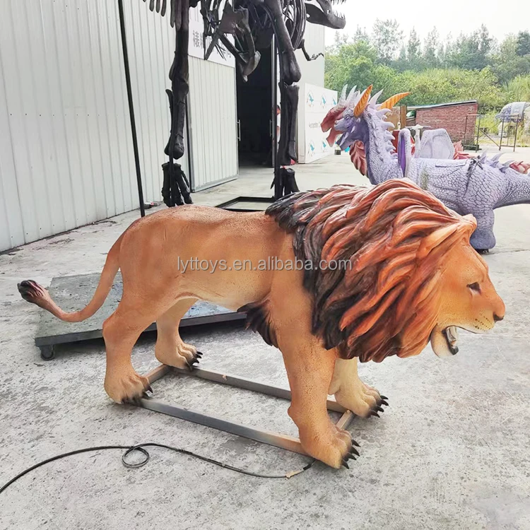 Realistic Animatronic Dinosaur Model for Outdoor Use, OEM