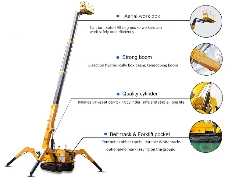 Articulating Track Man Lift Spider Boom Track Lift Aerial Articulated ...