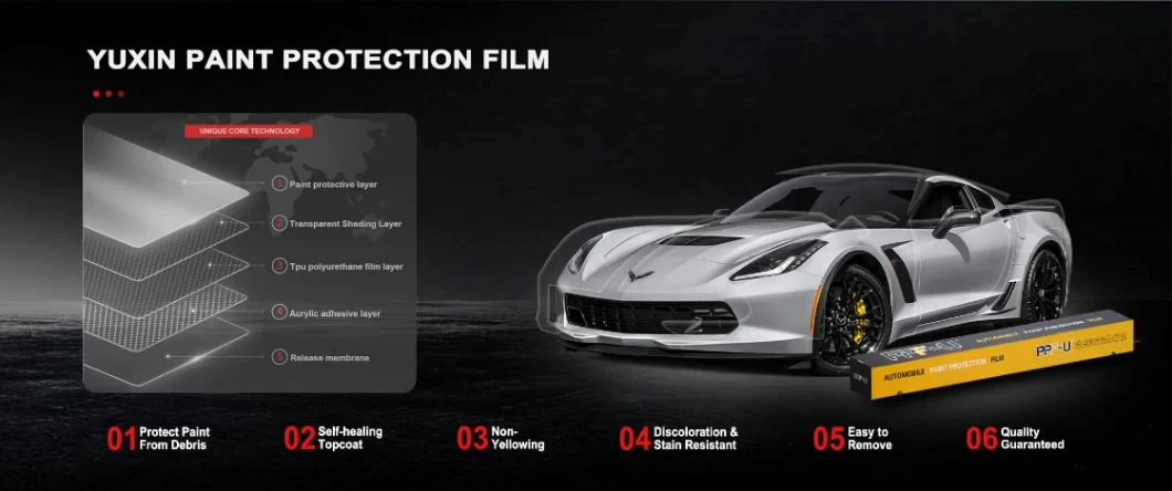 7.5 Mil Self Healing Tpu Car Paint Protection Film Transparent Ppf ...