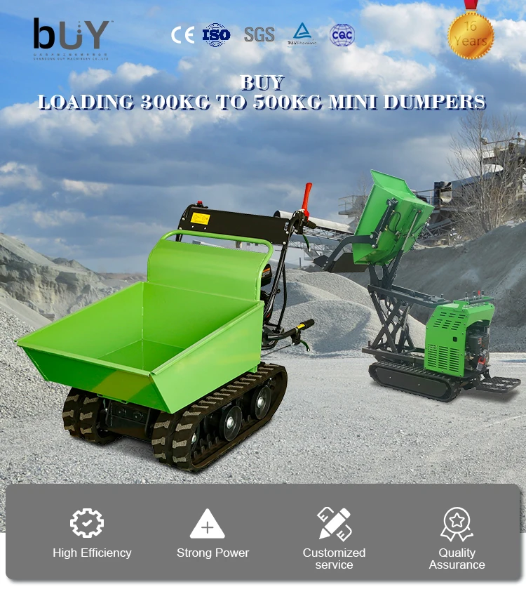 Diesel Dumper Crawler Wheelbarrow Mini Dumper With Crane Gasoline Mini Dumper Made For Sale ...