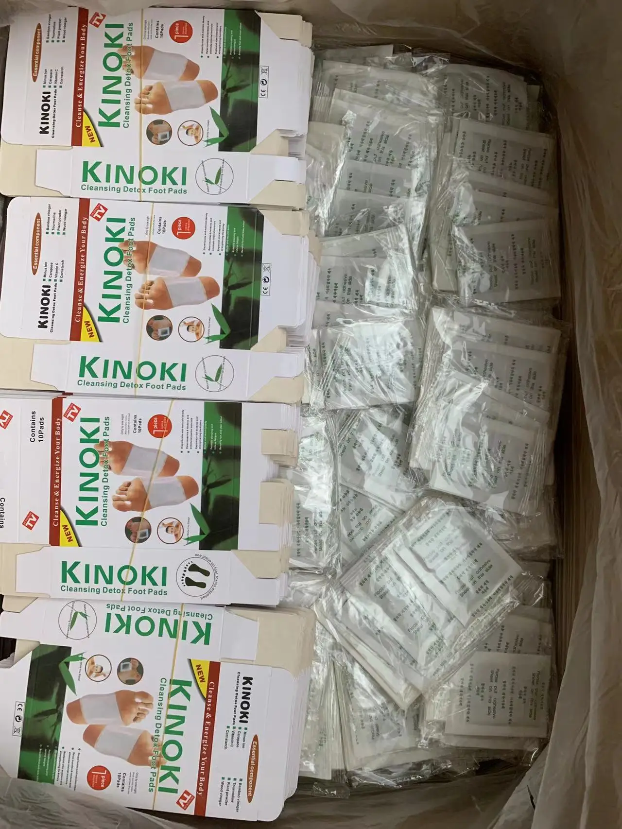 10 Pcs Per Box Cleansing Feet Foot Pads Ginger Salt Foot Patch Kinoki ...