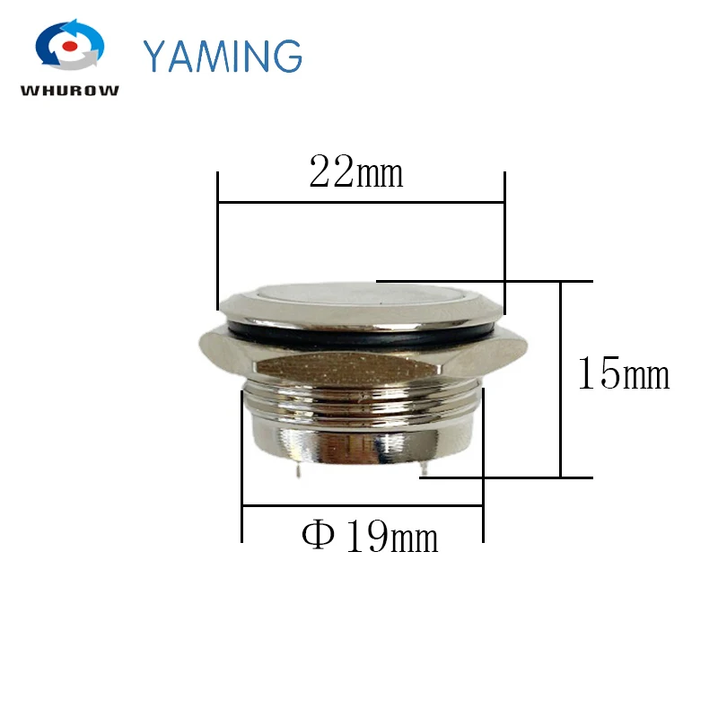 19mm Momentary Non-illuminated Metal Push Button Switch With 2 Pins Diy ...