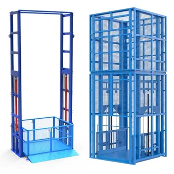 Industrial Hydraulic Vertical Guide Rail Cargo Lift Freight Elevator ...