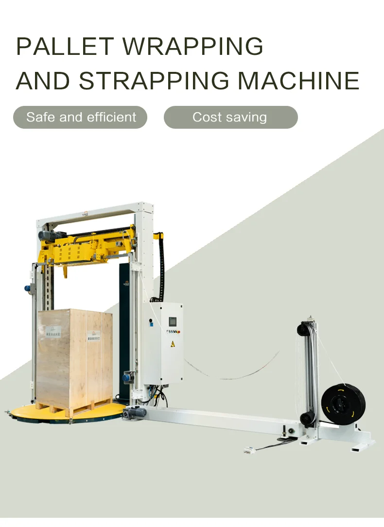 Pallet Wrapping And Strapping Machine Combined Pallet Packing Machine ...