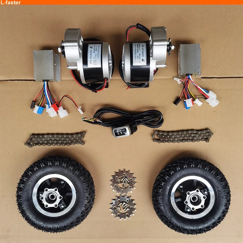 Heavy Duty Electric Utility Cart Conversion Kit, 2 * 250W Motor