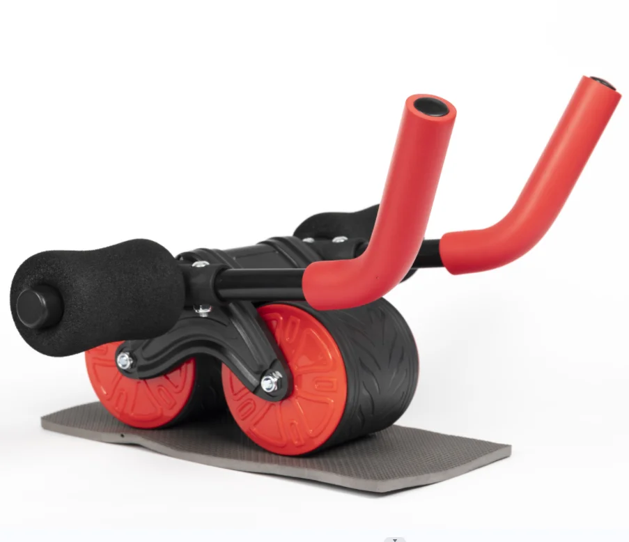 Indoor Automatic Rebound Abdominal Exercise Equipment Ab Wheel Set With ...