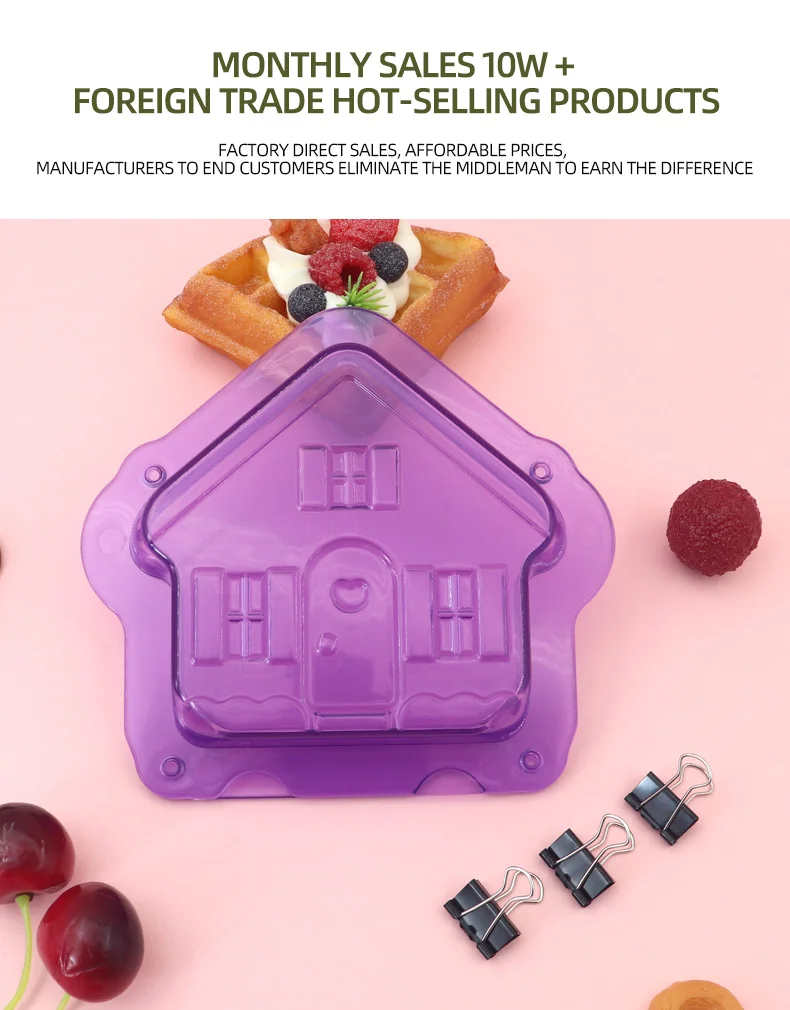 3d House Chocolate Mold Inverted Mold Cake Decoration Molds Baking Tool ...