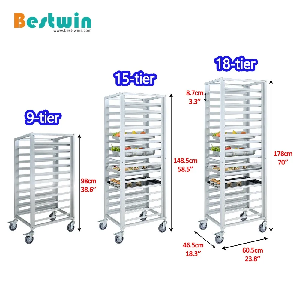 Alibaba.com: 9/15/18-Tier aluminum bakery trolley with multi-purpose GN ...