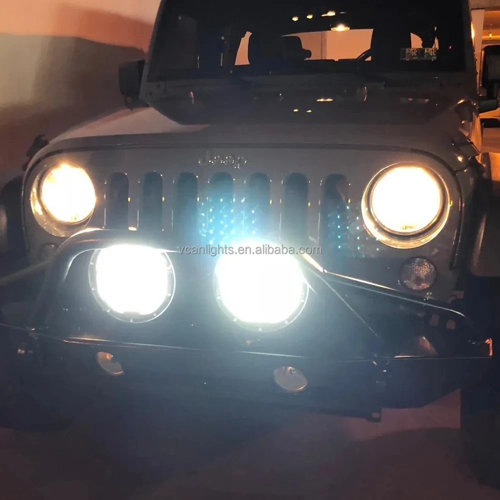 Round 9 Inch Truck LED Driving Spotlight 4x4 Offroad Bumper Spot Car ...