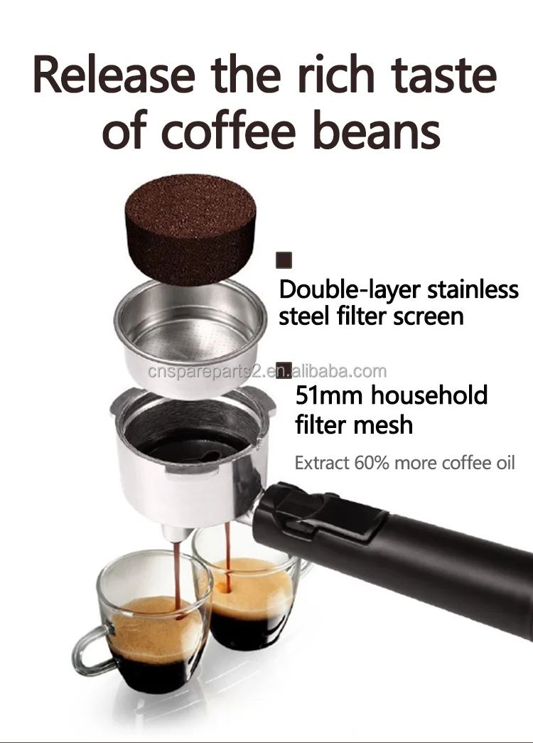 850W Commercial Automatic Italian Coffee Maker 20Bar Espresso Drip ...
