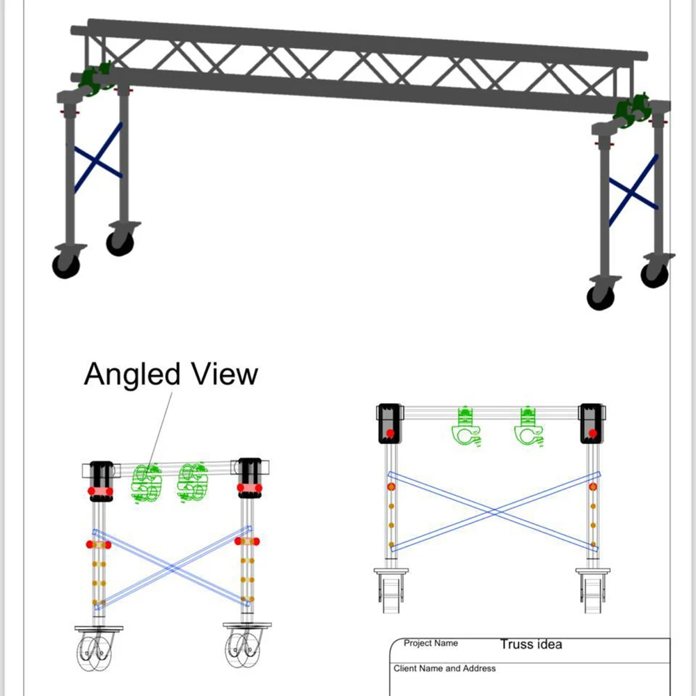 PRT Pre Rig Pre-rigged Truss Pre Moving Head Truss Adjustable Height ...