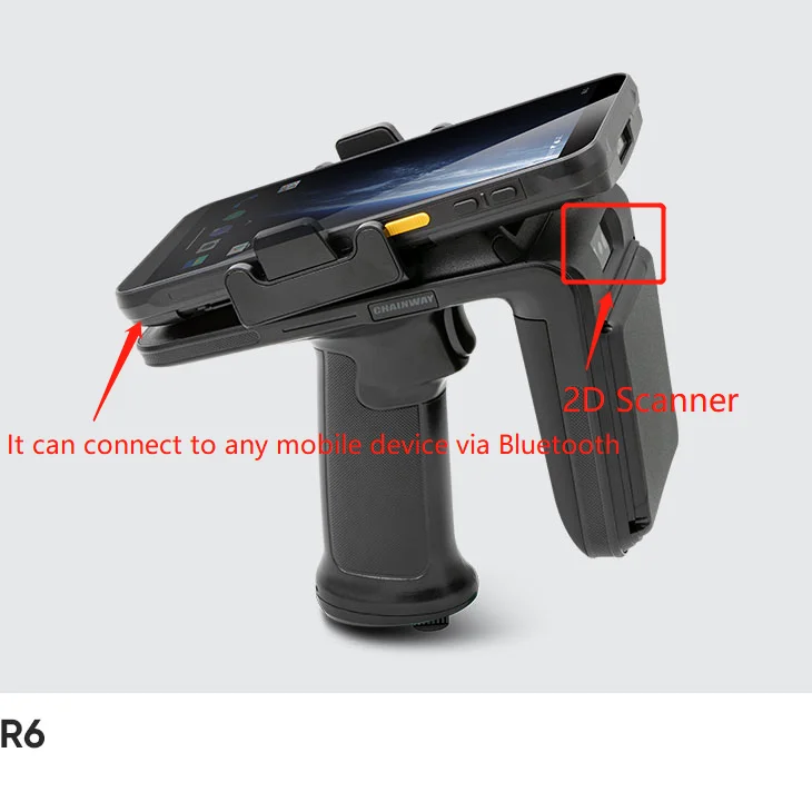 Chainway R6 UHF Sled Reader - Long Range Android Handheld PDA 2D ...