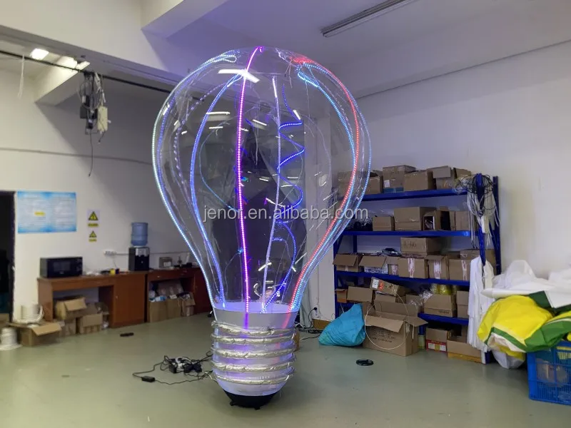 Customized Transparent Pvc Lamp Inflatable Bulb With Colorful Light For ...